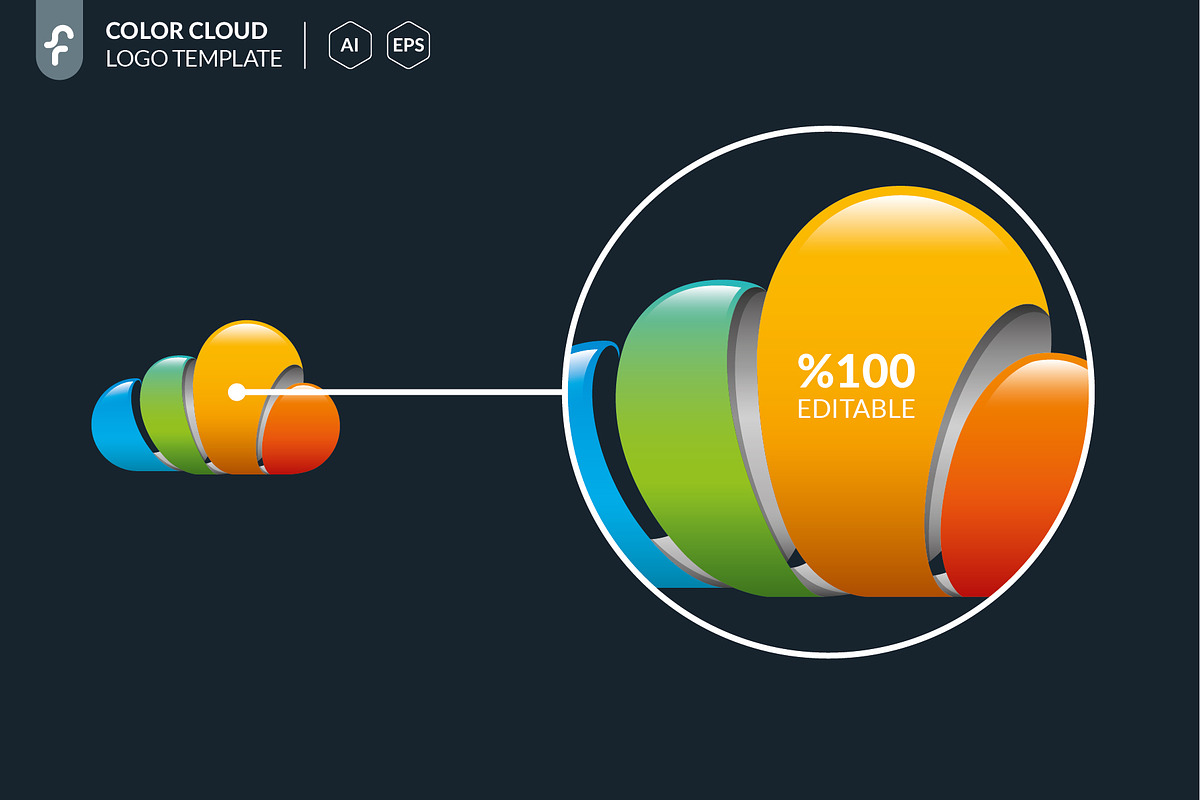 Cloud Color Logo, a Branding & Logo Template by ft.studio
