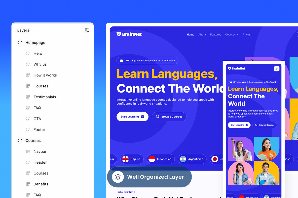 E-Course Website, a Landing Page Template by SLAB! Design