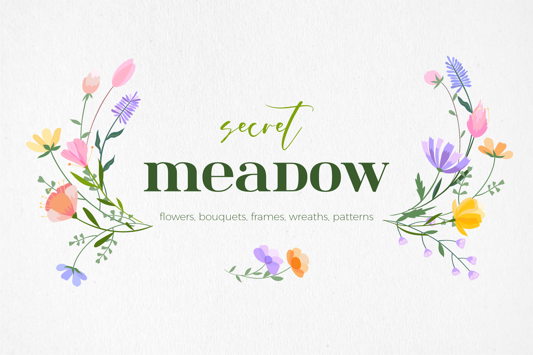 Secret Meadow collection, a Decorative Illustration by MySunShine