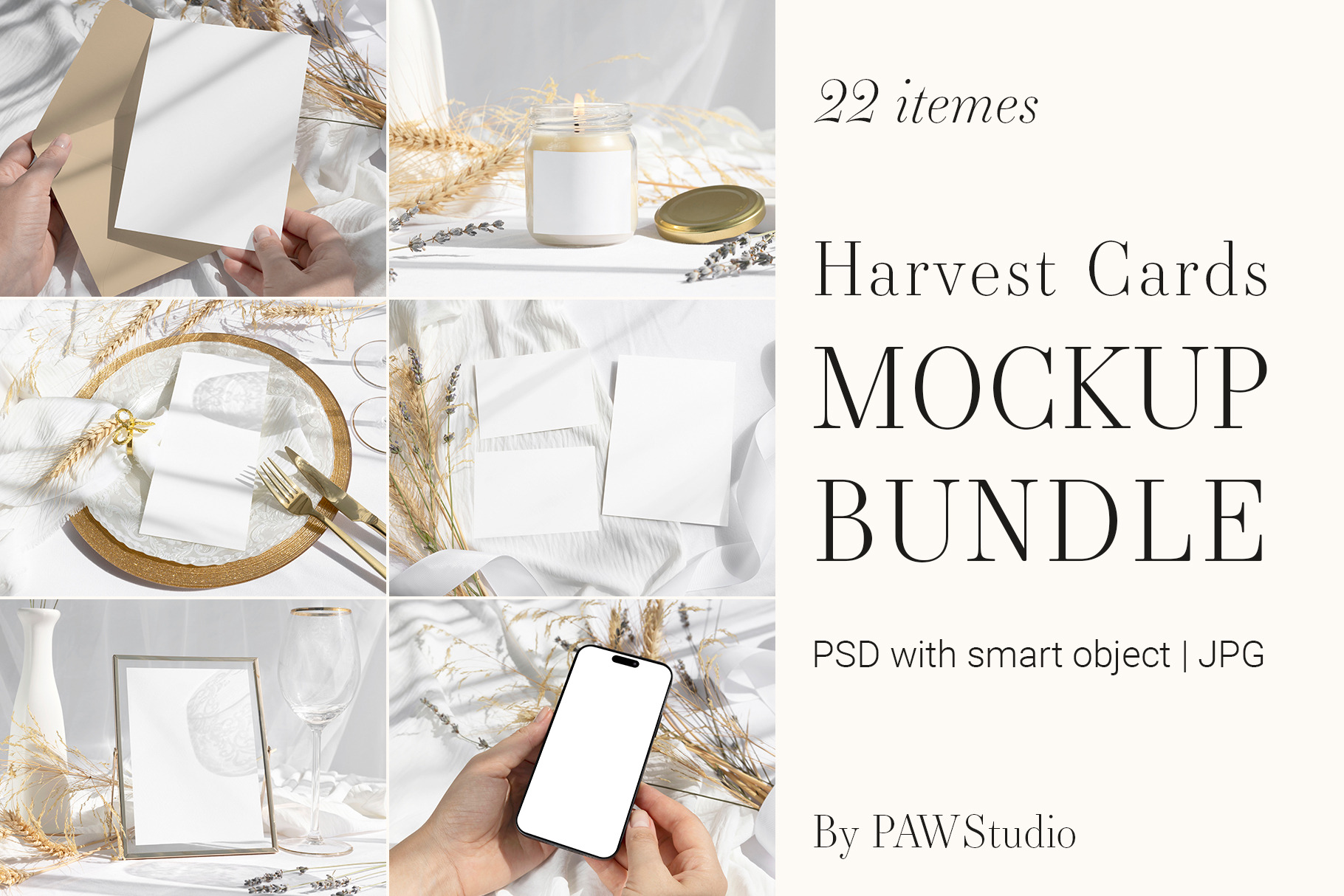 Card Mockup Bundle Wedding hrv, a Product Mockup by PawMockups