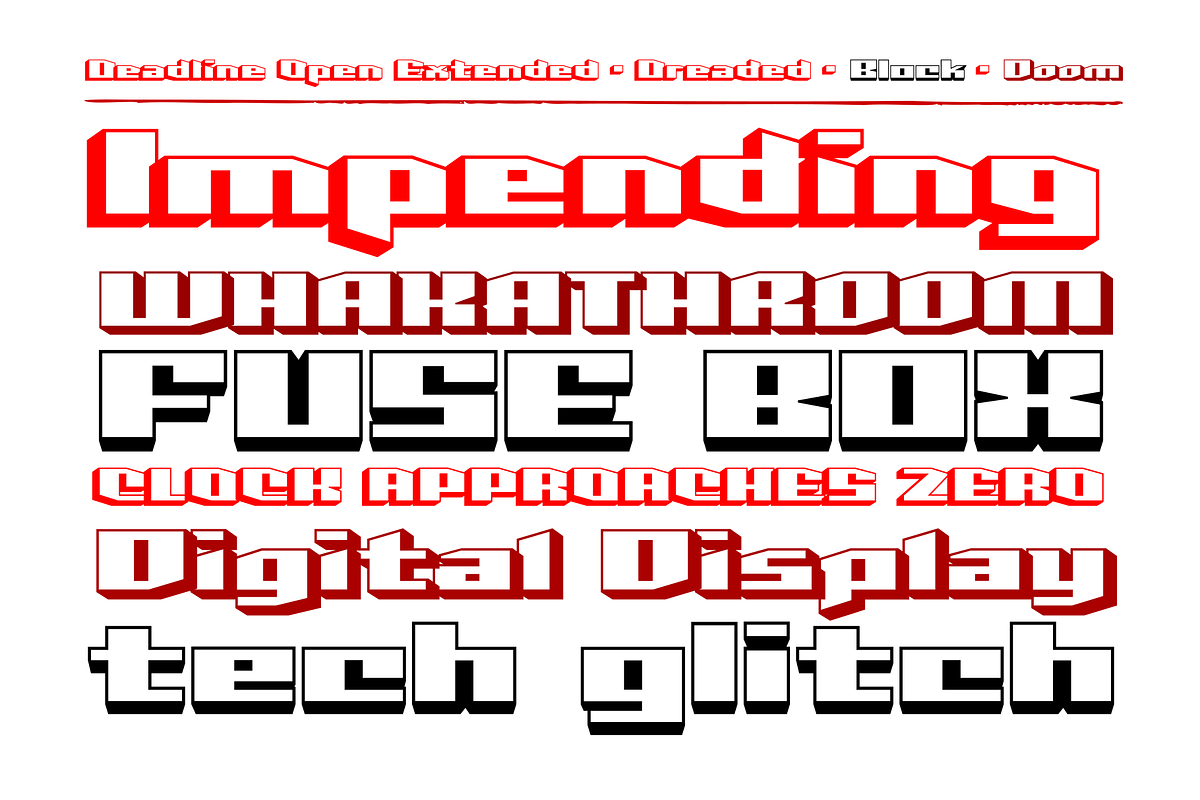 Deadline Extended ultrawide 3D font, a Font by Comicraft Fonts