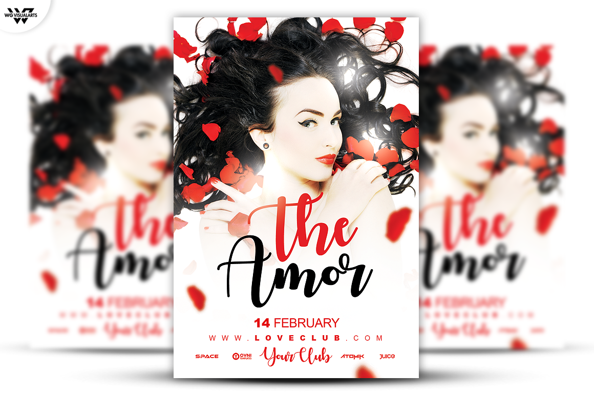 THE LOVE FLyer Template, a Flyer Template by WG DESIGN