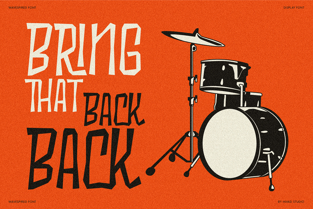 Wavespired - Display Retro | Creative Market