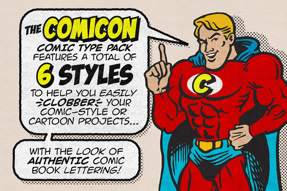 Comicon | Comic Type Pack!, a Sans Serif Font by StudioWorks