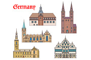 Germany travel buildings | Illustrations ~ Creative Market