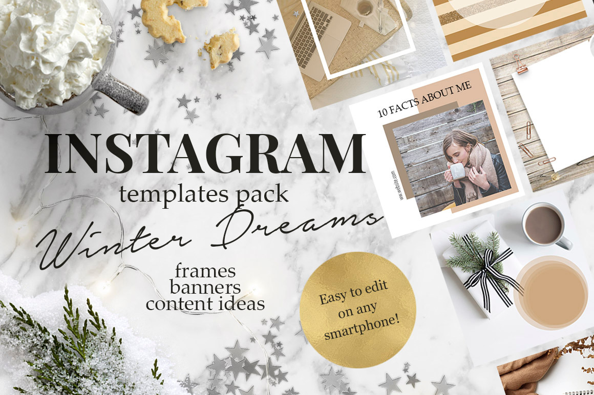 Winter Hygge Instagram templates, a Social Media Template by Instagram ...