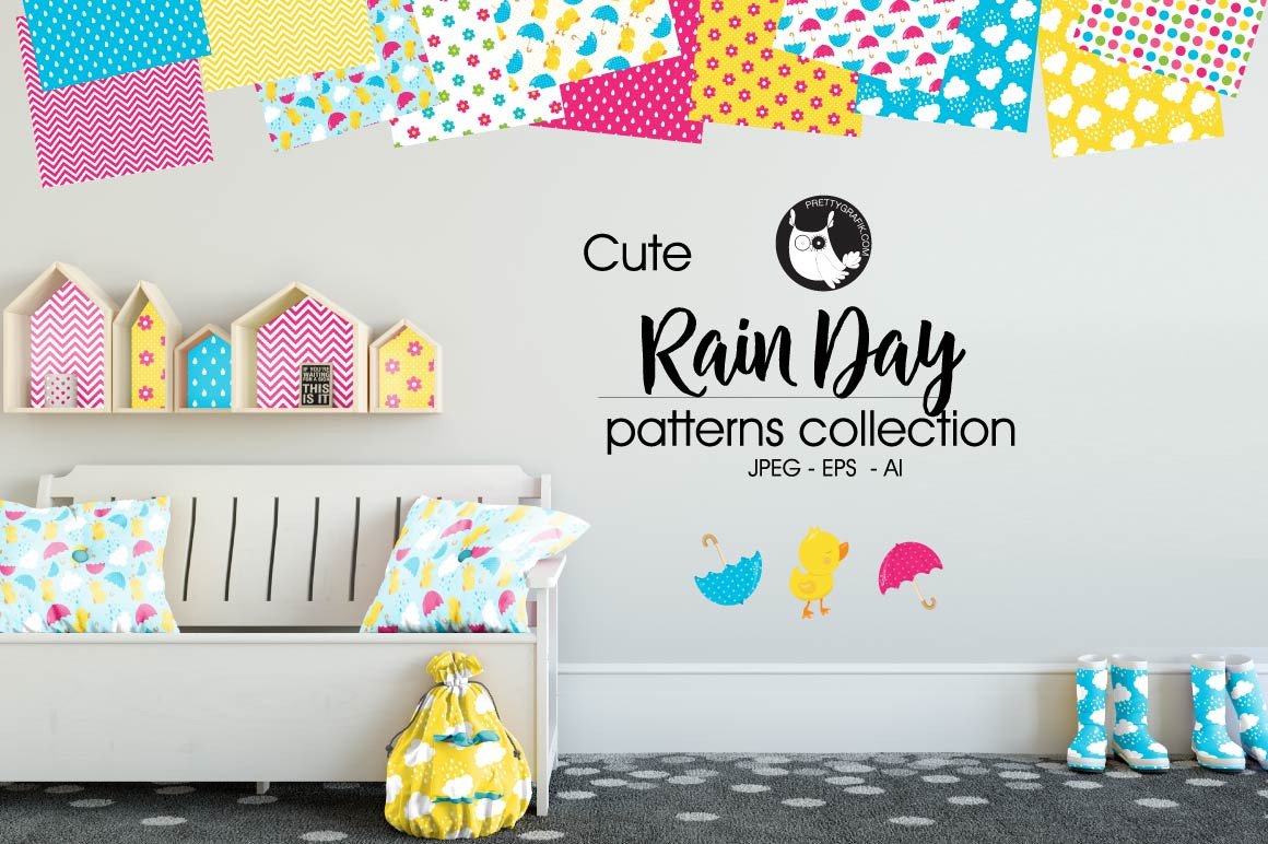 RAIN DAY Pattern collection | Graphic Patterns ~ Creative Market