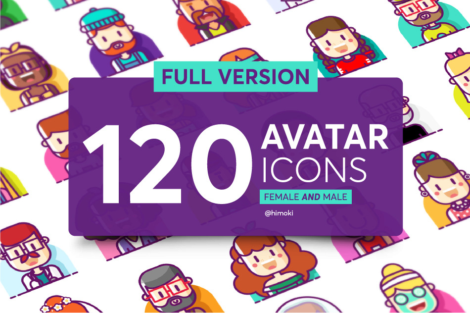 120 avatar icons-Full version, a Duotone Icon by himoki