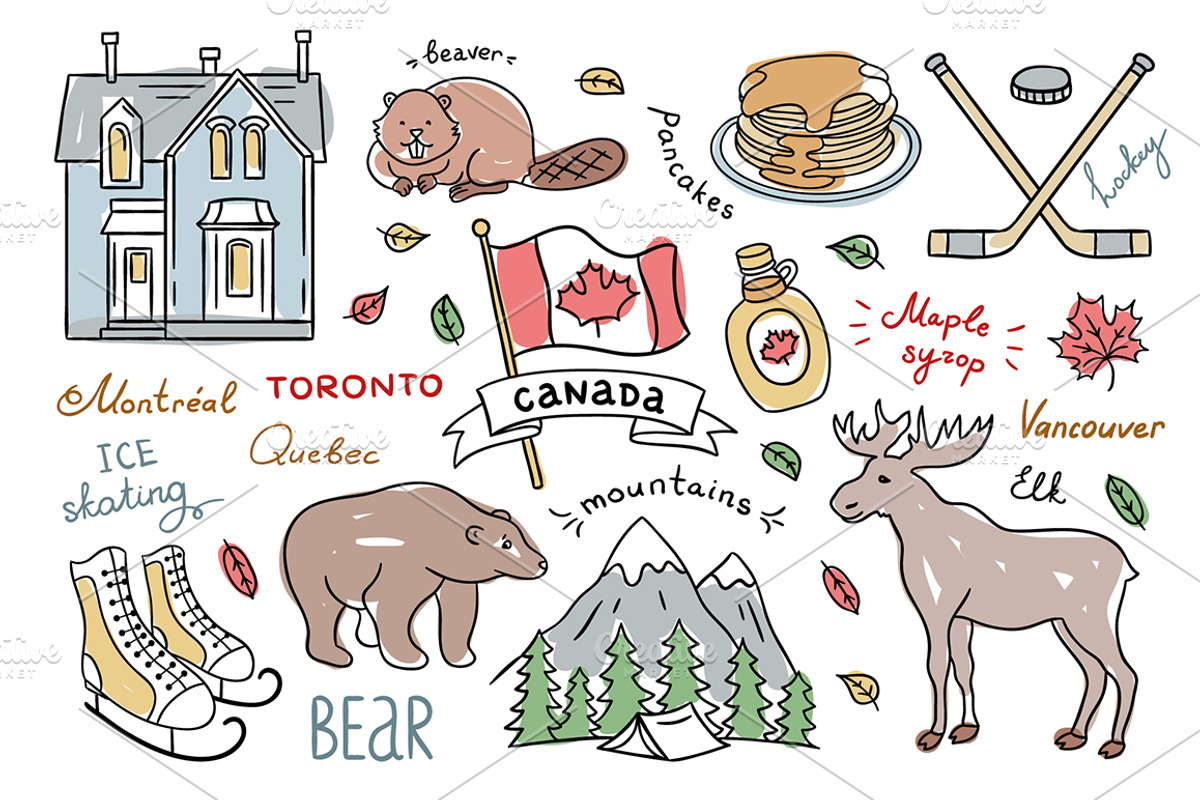 Canada Hand Drawn Illustrations, an Animal Illustration by Redchocolate