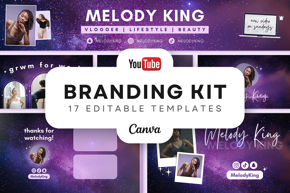 YouTube Channel Branding Kit | Canva, a Social Media Template by ...