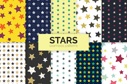 Space Seamless Patterns, a Pattern Graphic by 3Y_Design