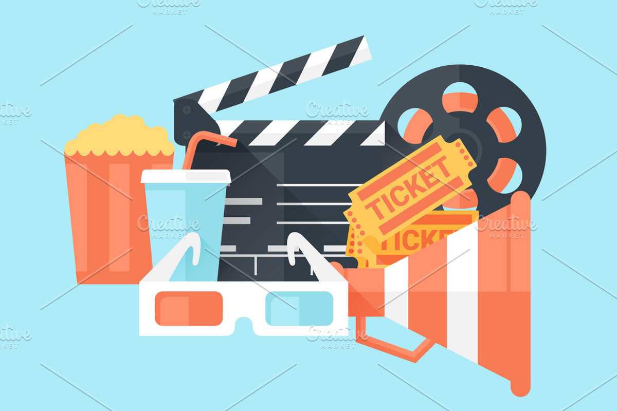 Cinema Poster, a Food Illustration by Snitovets