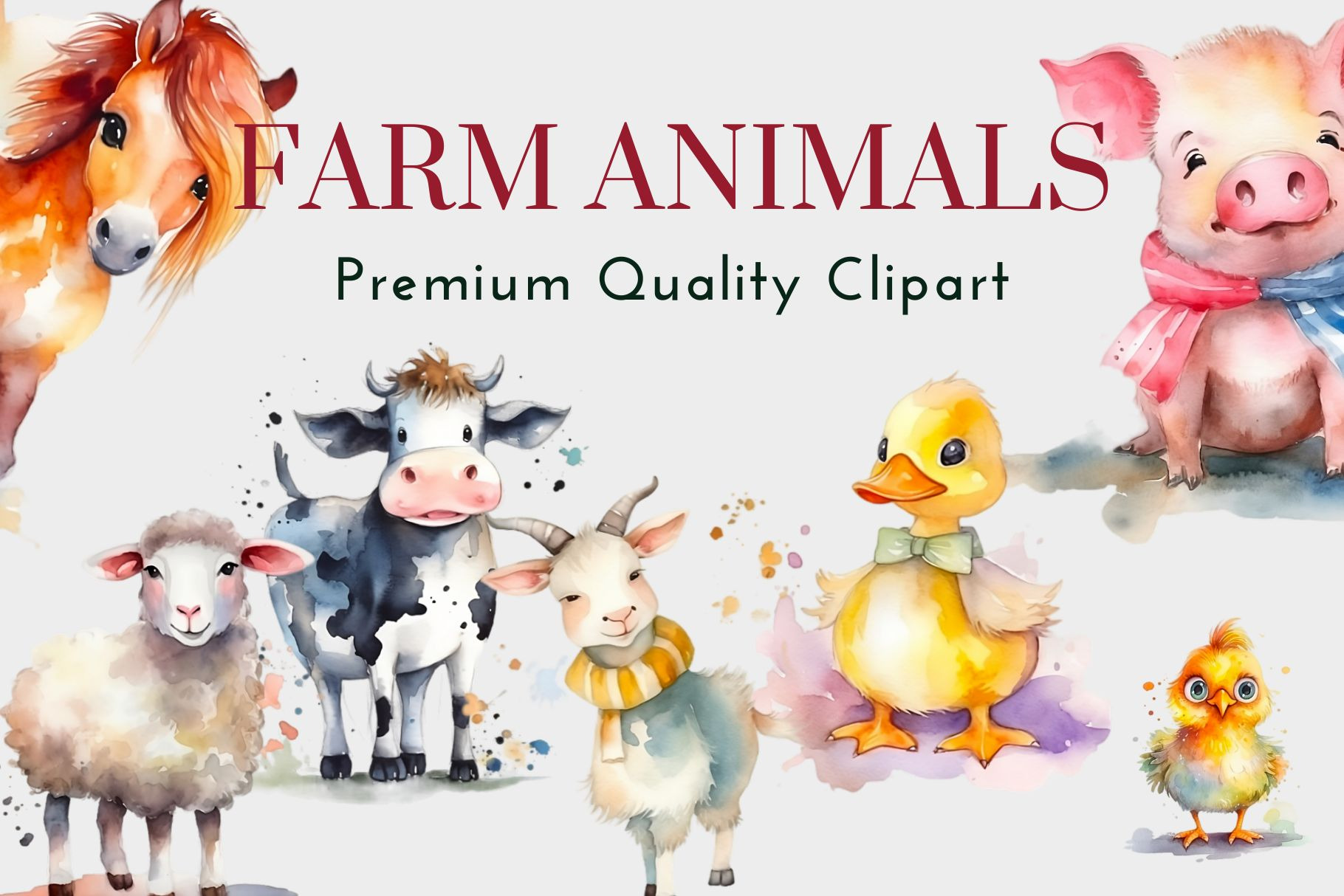 Cute Farm Animal Pack 2, an Animal Illustration by PrecisePixelArt