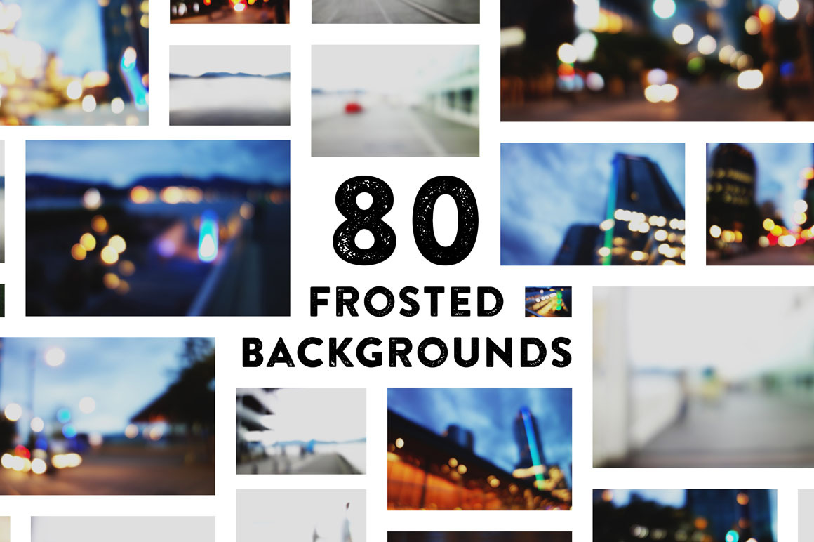 80 Beautiful Frosted Backgrounds, a Templates & Theme by SparkleStock