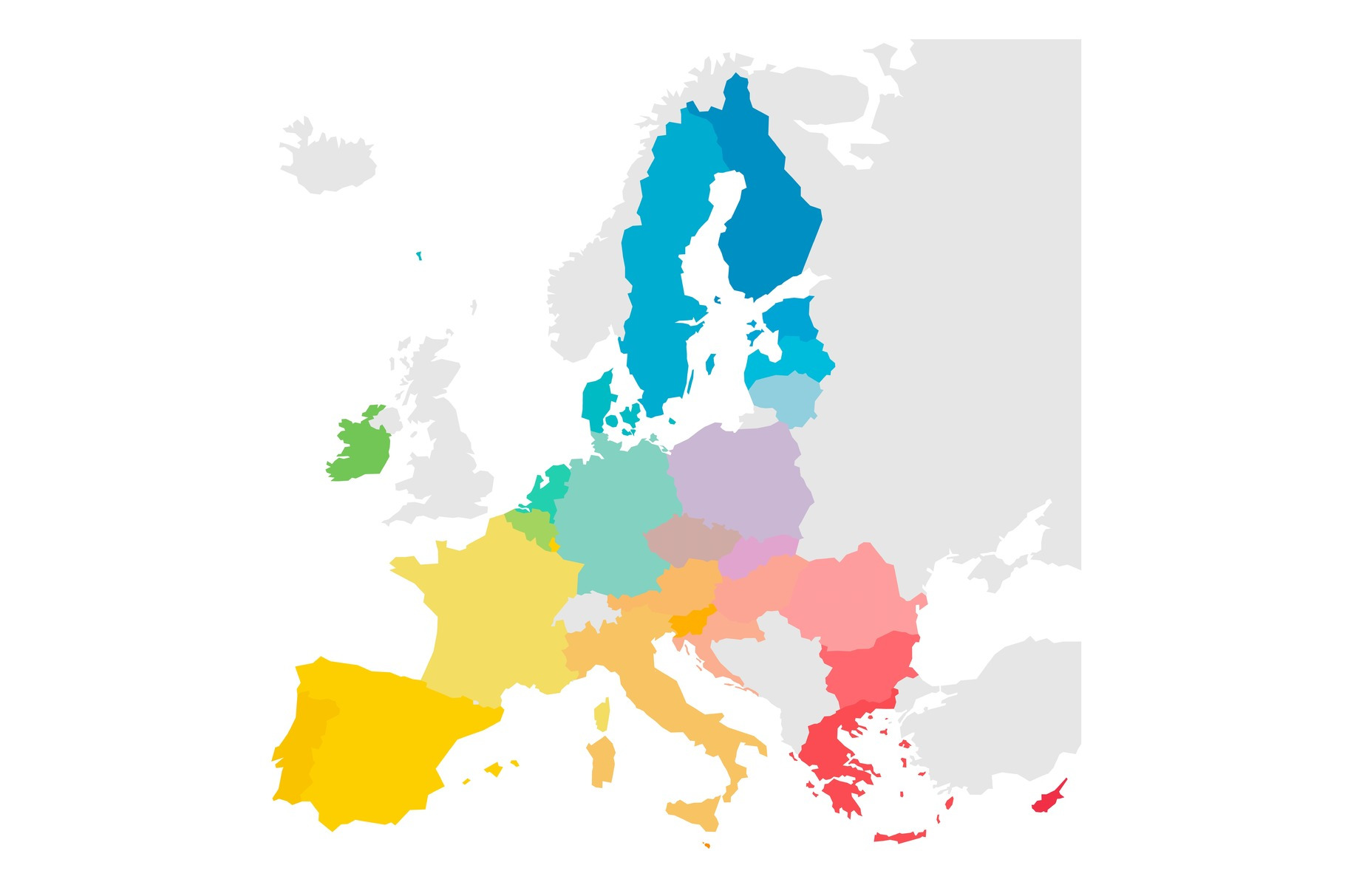 Colorful vector map of EU, a Texture Graphic by pytyczech