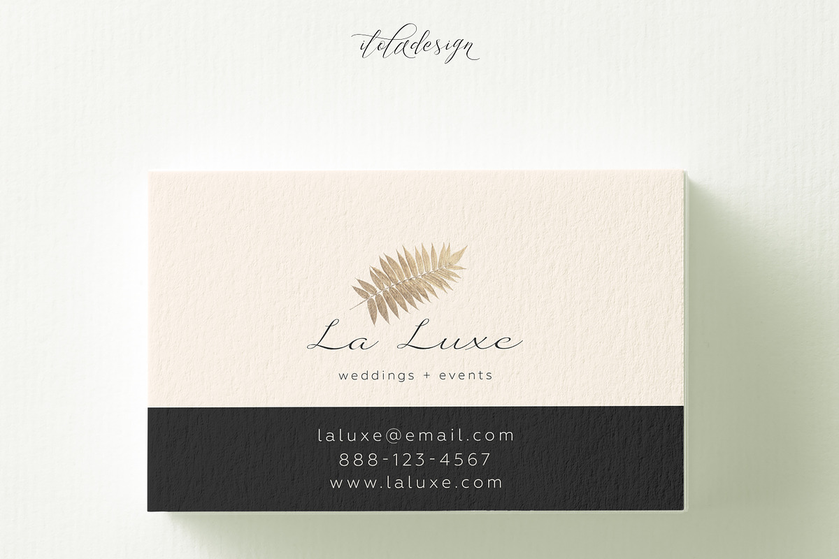 Gold Leaf Business Card, a Business Card Template by iloladesign