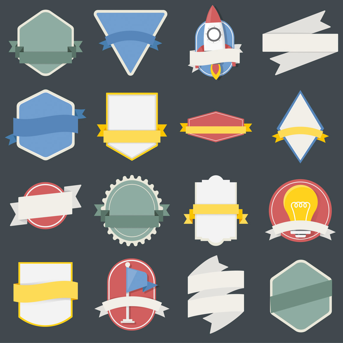 Mixed Set of badges vector, a Work Illustration by rawpixel | Creative ...