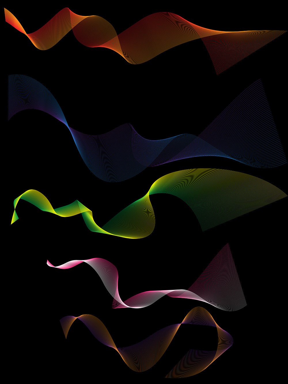 Vector Waves, an Illustration by TrueMitra Designs