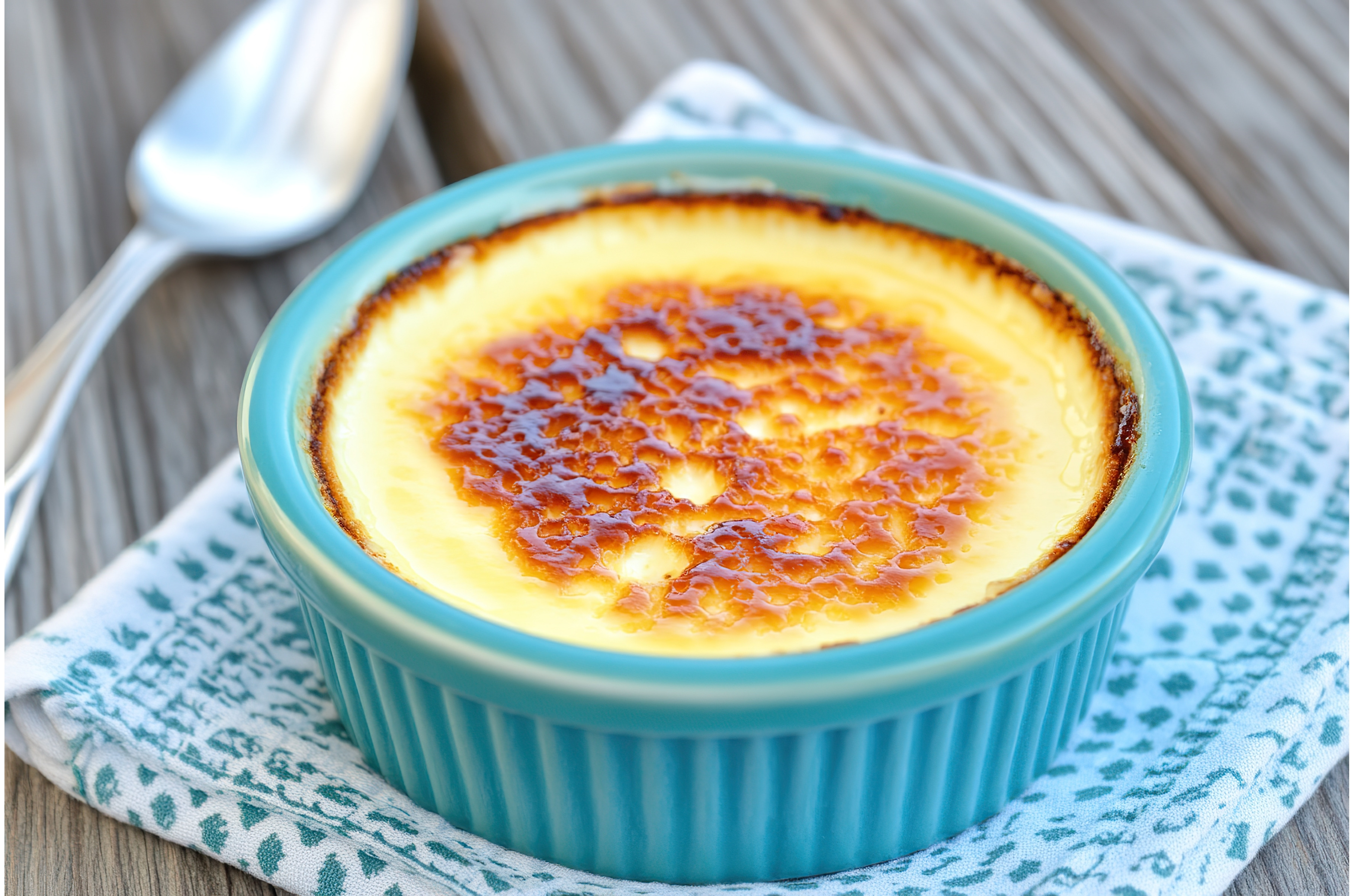Delicious creme brulee in blue, an Animal Photo by Lermont51