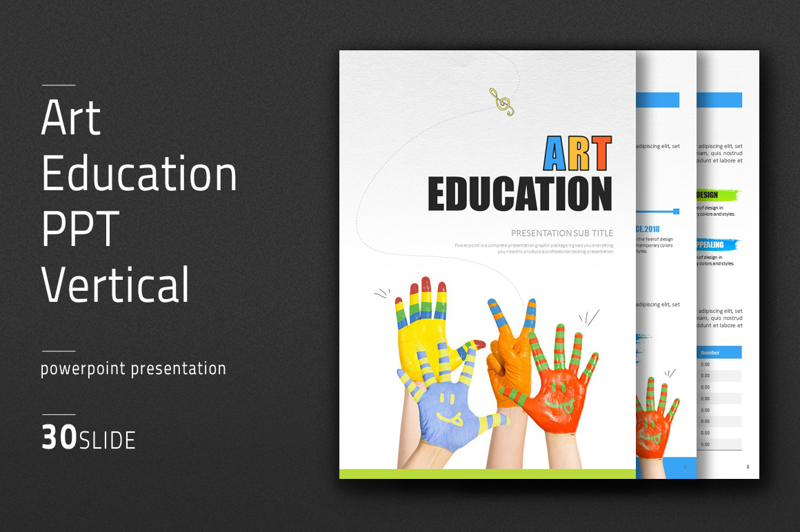 Art Education PPT Vertical, a Presentation Template by GoodPello