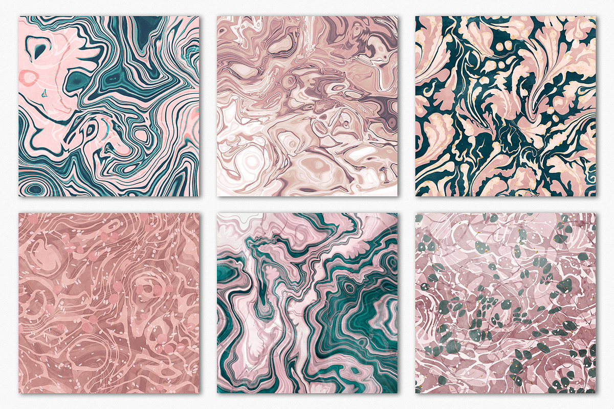 Marbled Paper Texture Collection