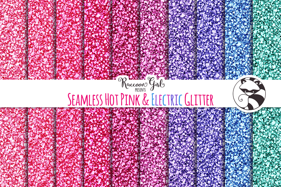 Seamless Hot Pink & Electric Glitter, a Texture Graphic by RaccoonGirl ...