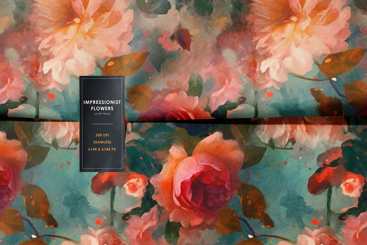 Impressionist Patterns - BUNDLE, a Pattern Graphic by Ninterints