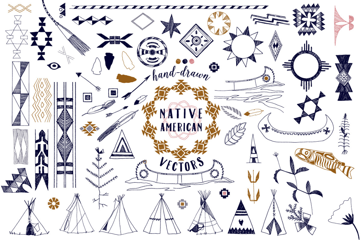 Native American Graphics & Patterns, an Illustration by becky nimoy