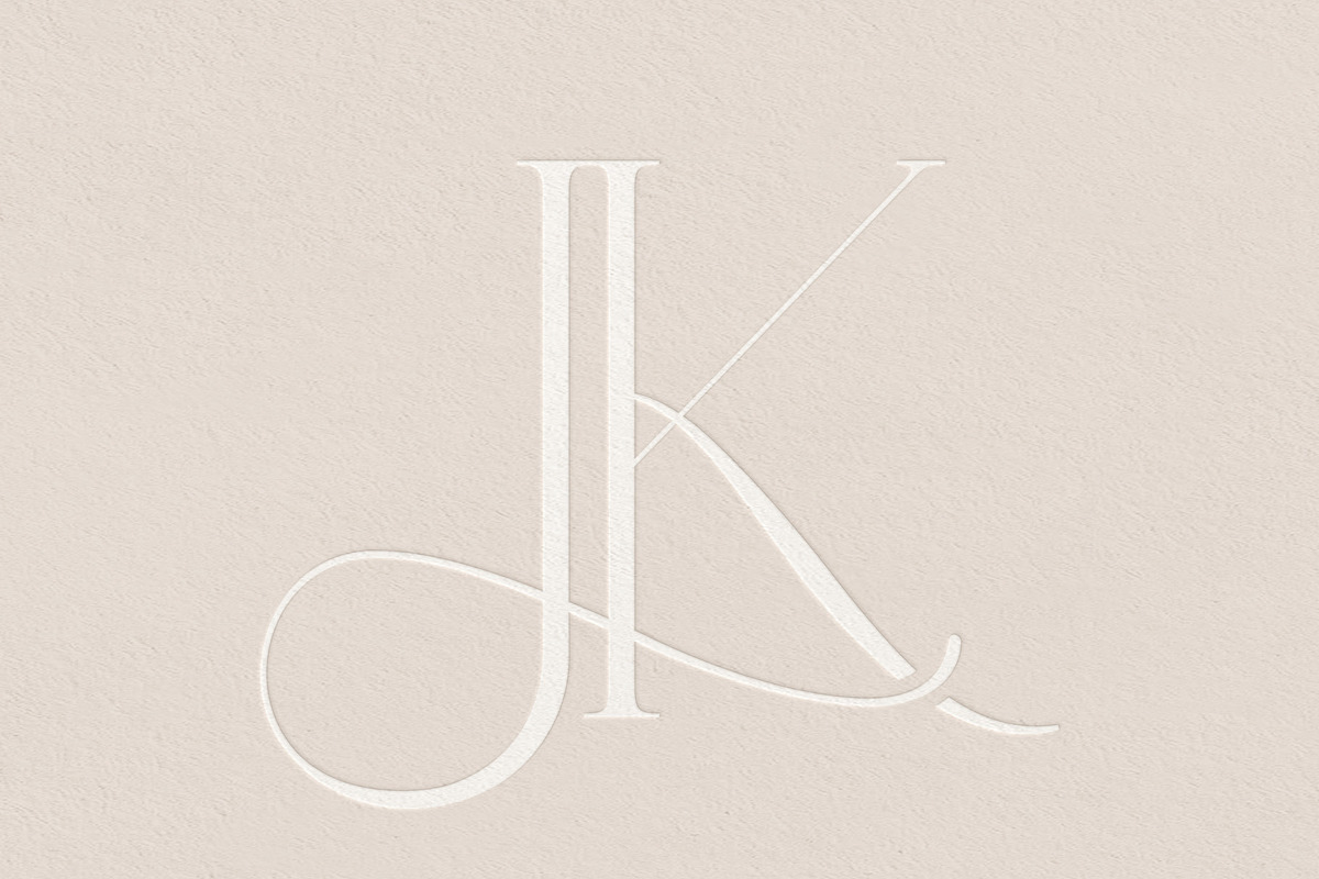 JK monogram logo, a Branding & Logo Template by LINKED LETTERS STUDIO