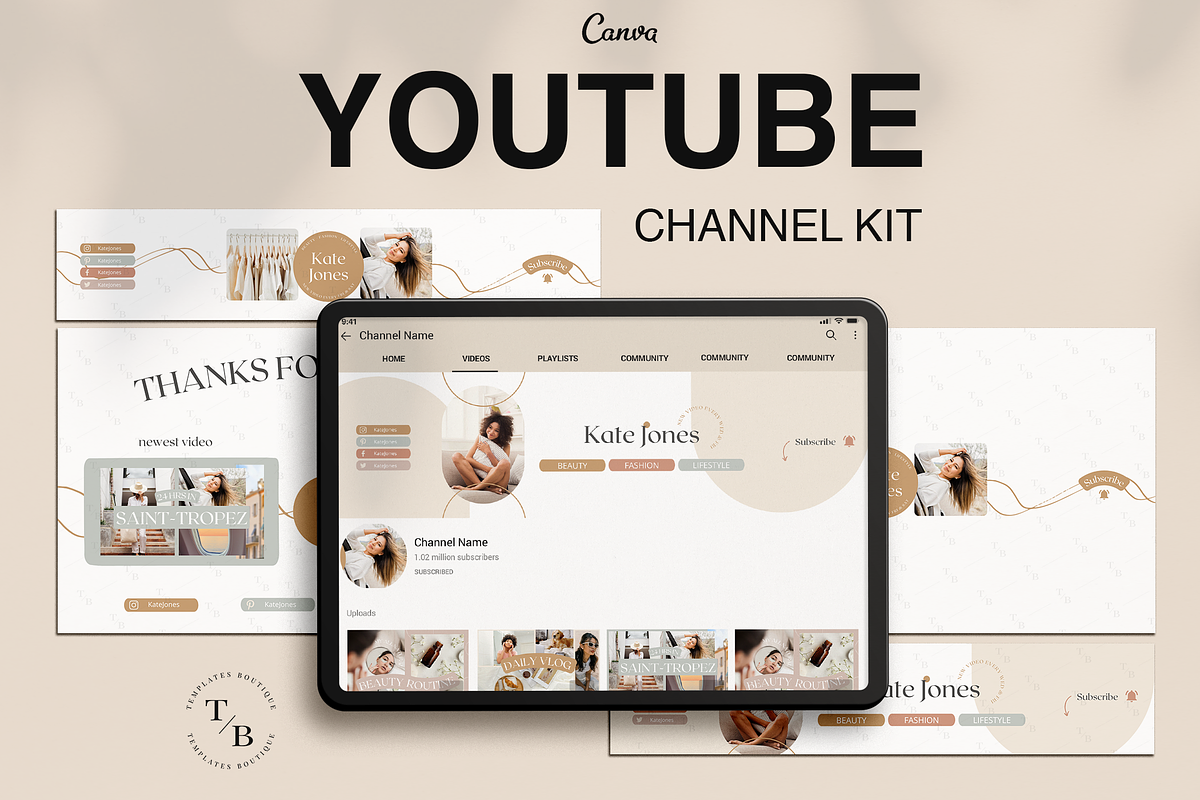YouTube Channel Branding Kit | Canva