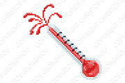 Bursting Exploding Thermometer Pixel, an Illustration by Christos Georghiou