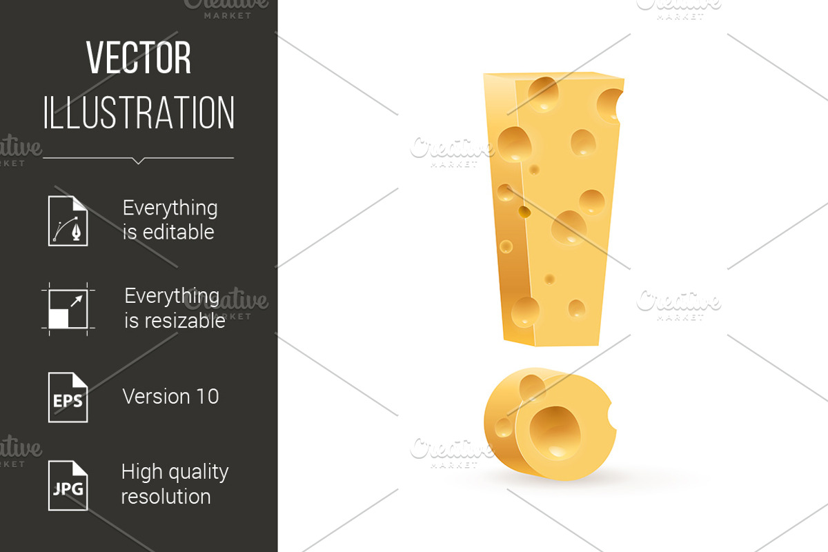 Cheese sign, a Graphic by DvargShop | Creative Market