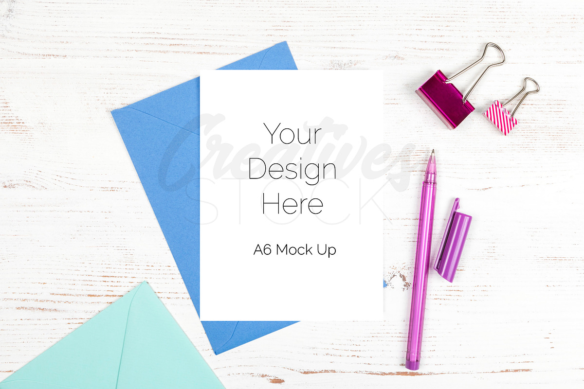 A6 Greetings Card Stock Photo, a Print Template by Creatives STOCK