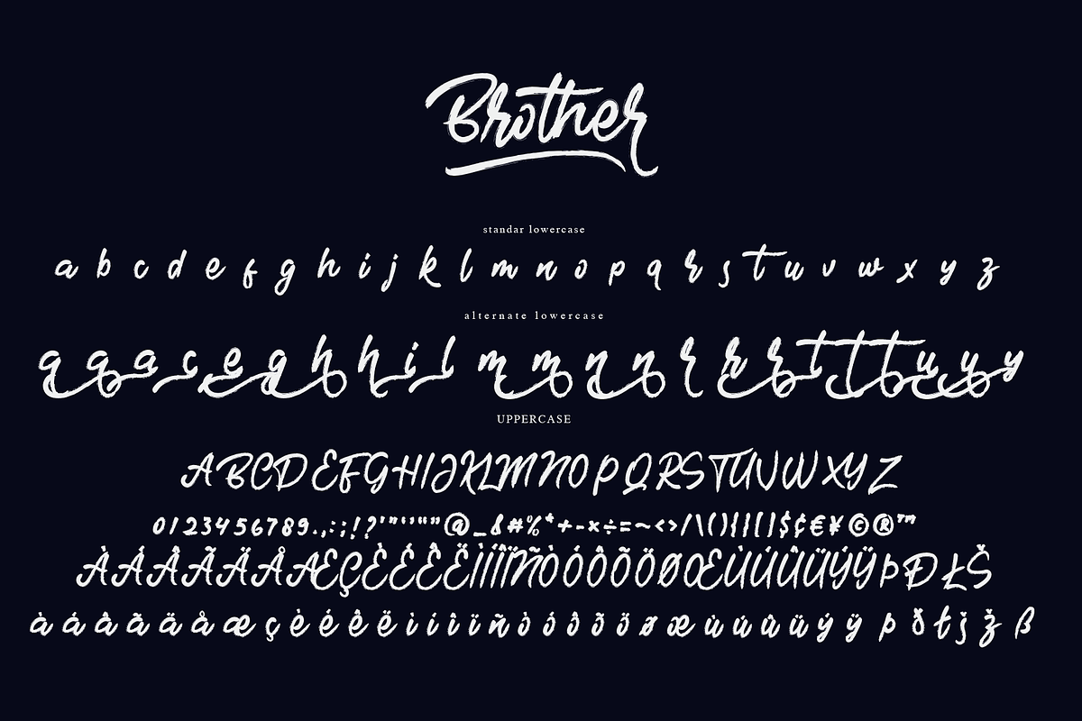 Brother, a Script Font by alphArtype