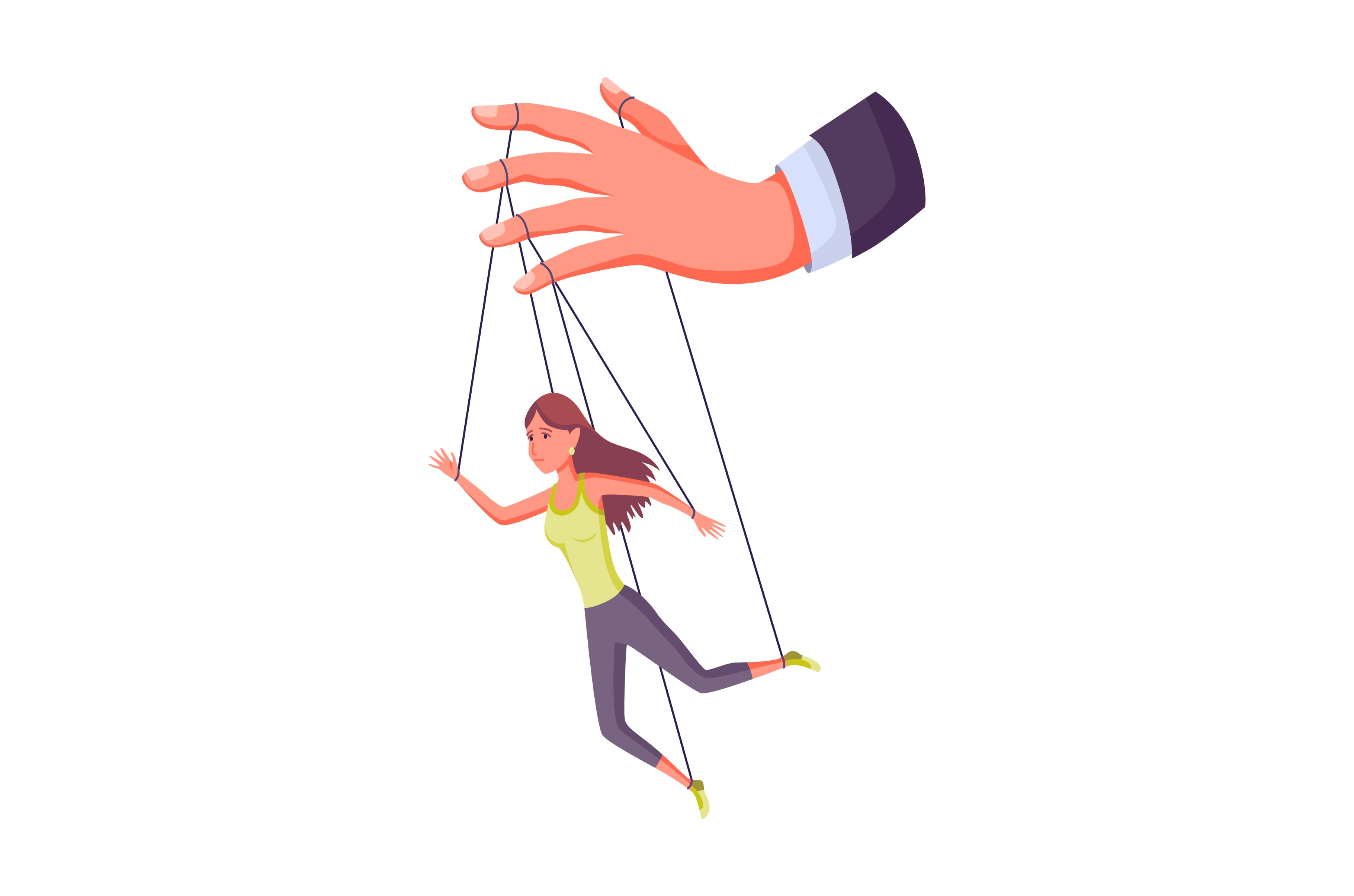 Puppeteer hand controlling | People Illustrations ~ Creative Market