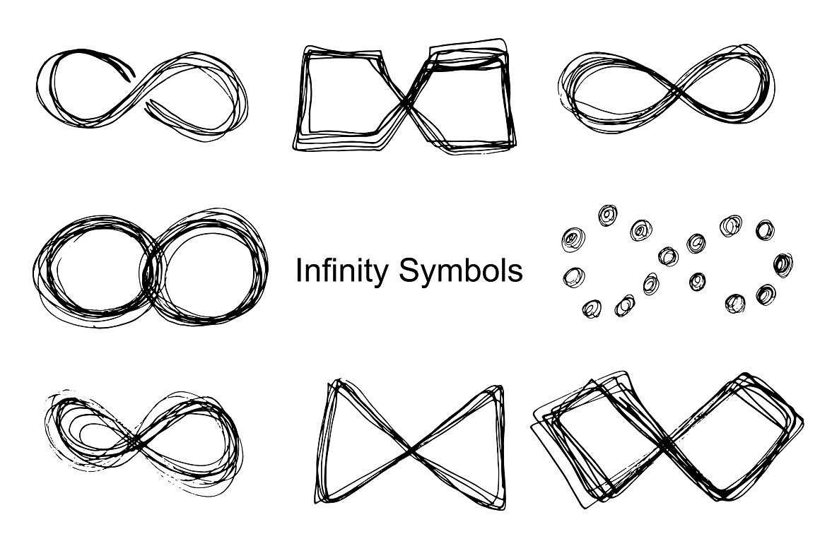 Hand drawn infinity icons set | Outline Icons ~ Creative Market