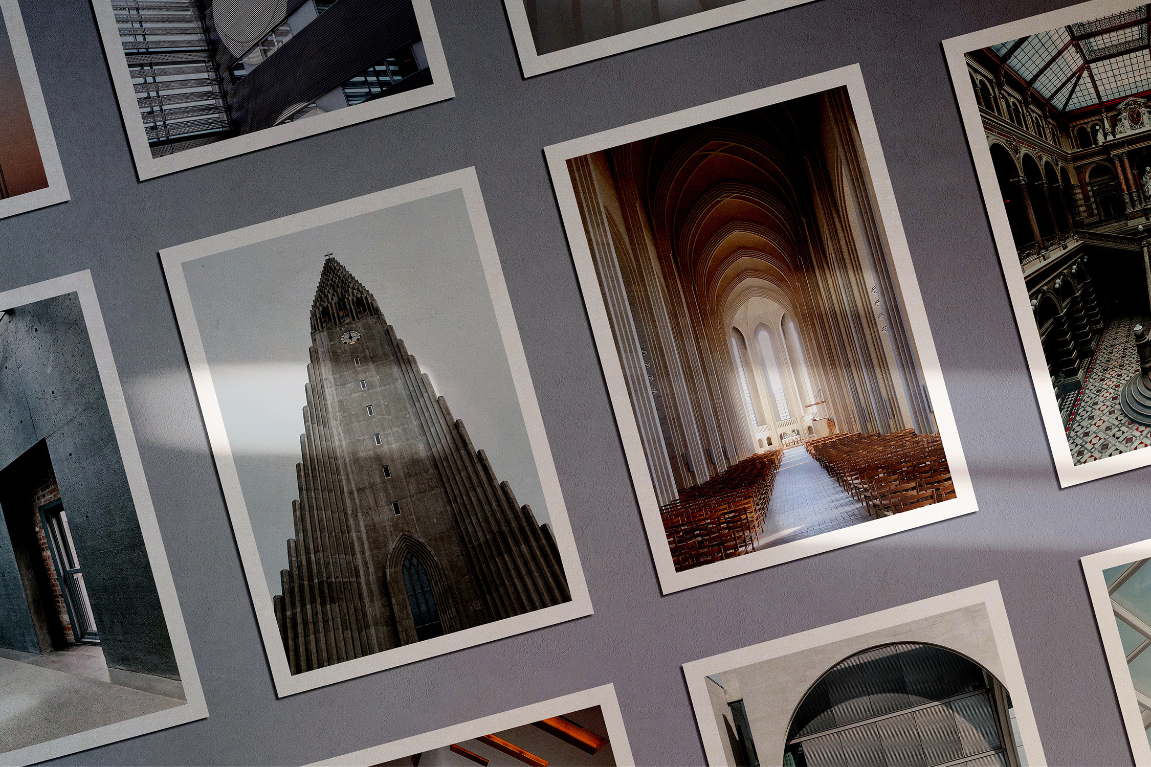 Displayed Shadow Posters Mockup