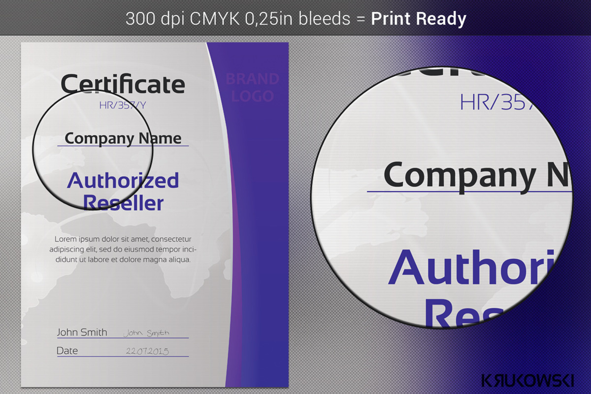 Reseller Certificate, a Stationery Template by Krukowski Graphics