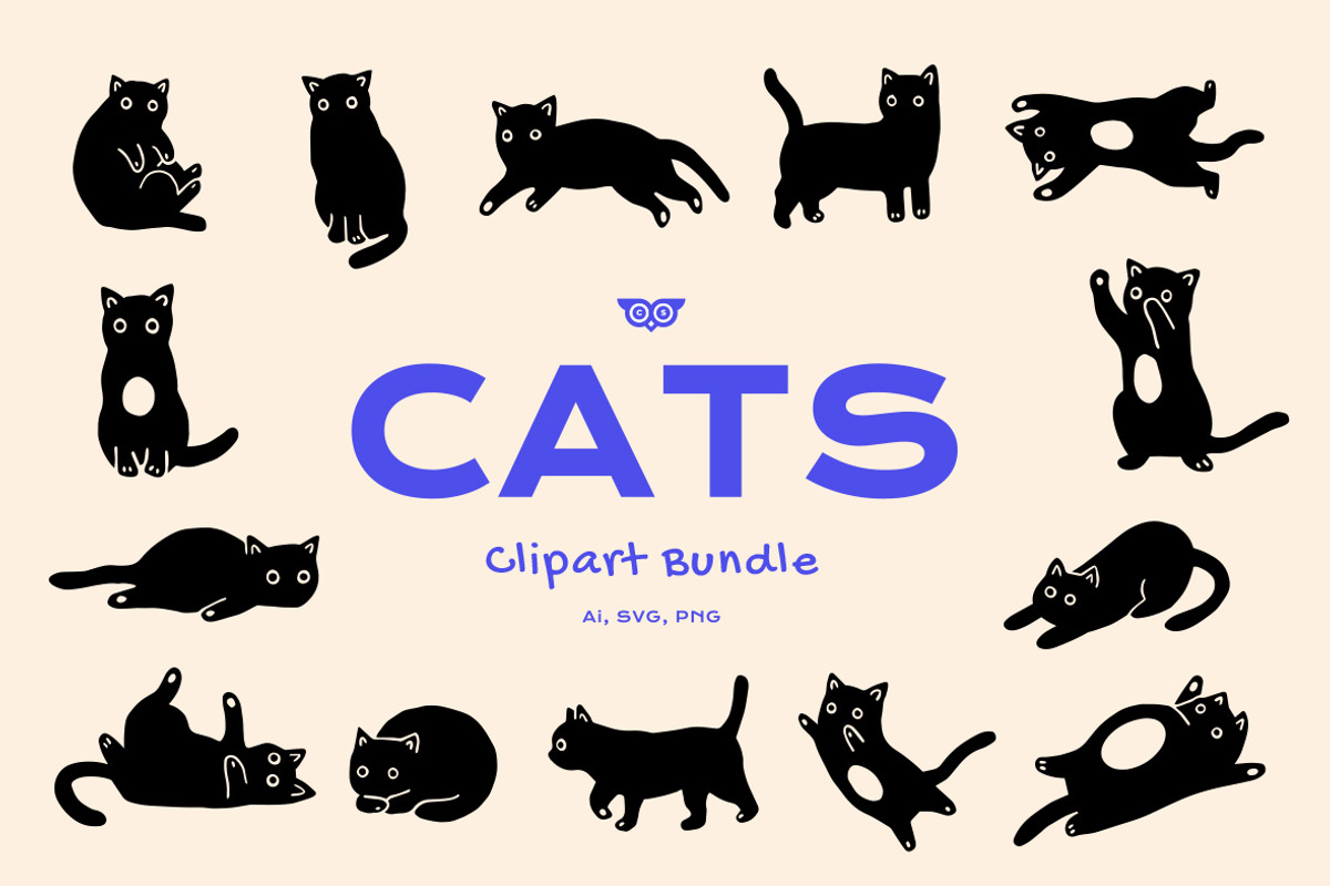Cats Clipart Bundle