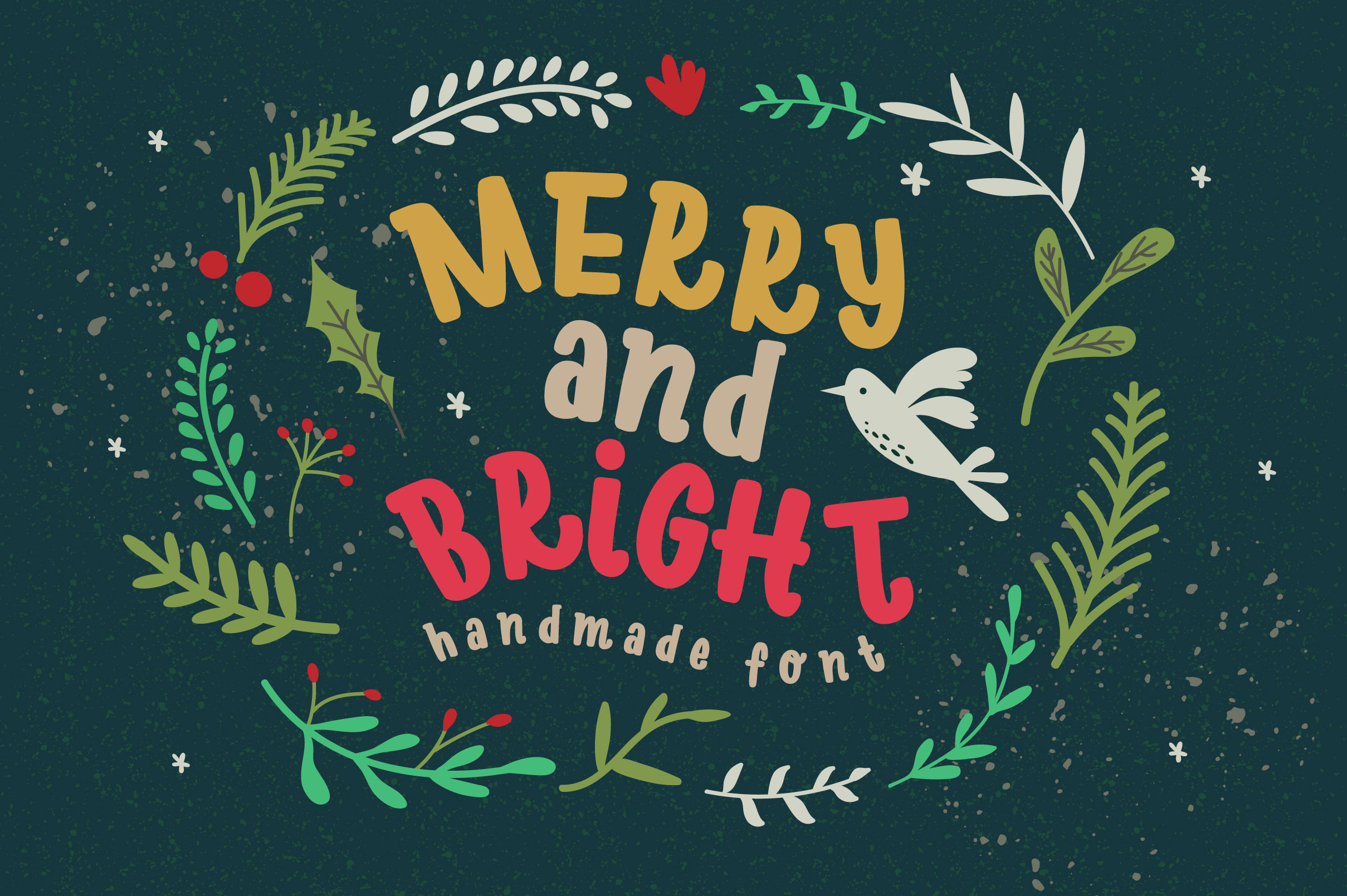 Merry Bright Typeface, a Script Font by caocastudio