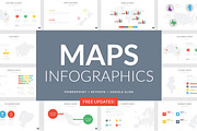 Maps Infographics Slides, a Presentation Template by Rystudio