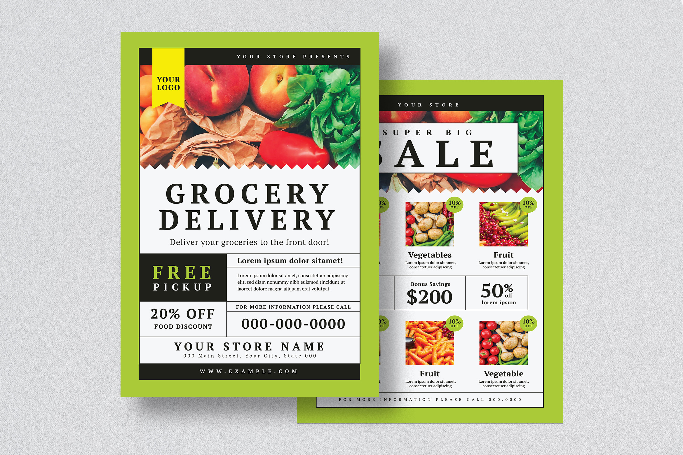 Simple Grocery Flyer, a Flyer Template by Guuver