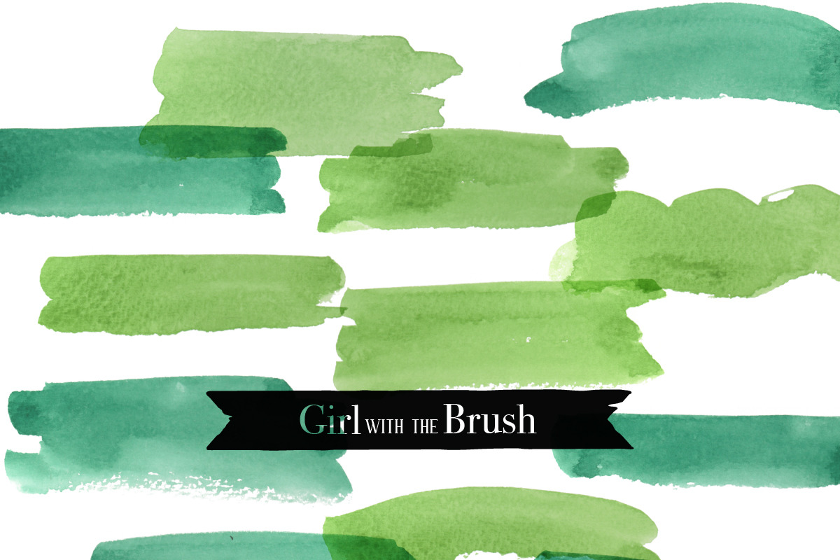 Watercolor Strokes Bundle, an Illustration by girlwiththebrush ...