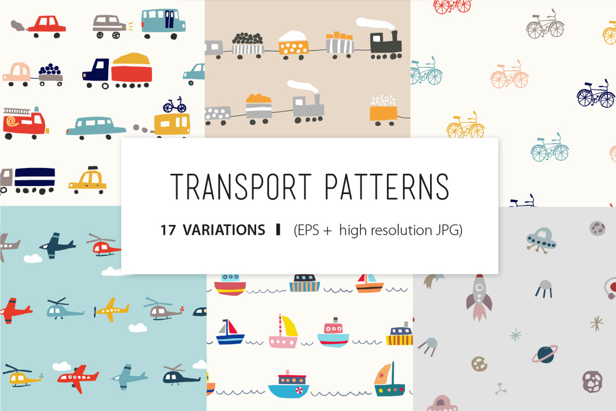 Transport patterns, a Pattern Graphic by Magnia