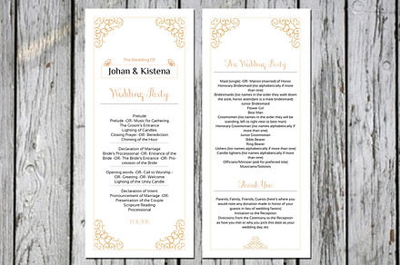 Wedding Program Template, an Invitation Template by retrographix