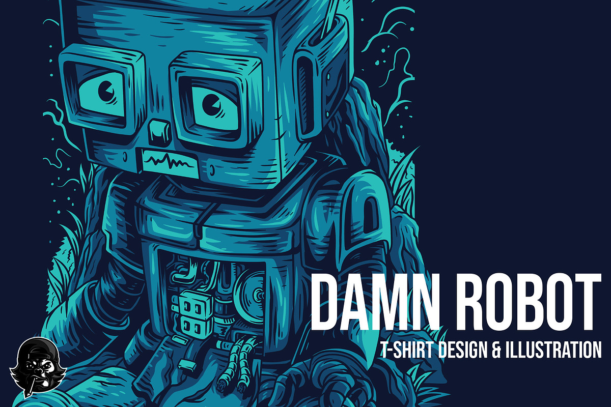 Damn Robot Remastered Illustration, a Work Illustration by badsyxn ...