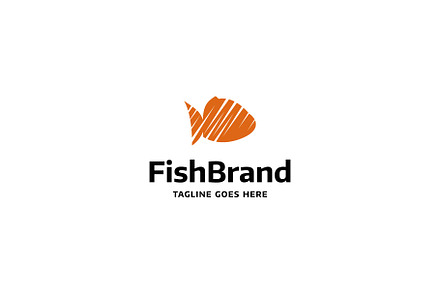 three fishes logo, a Branding & Logo Template by ZHR Creative