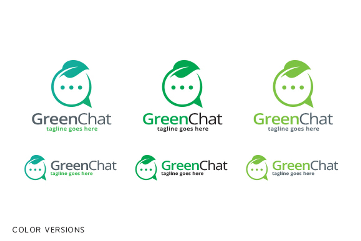 Green Chat Logo Template, a Branding & Logo Template by gunaonedesign