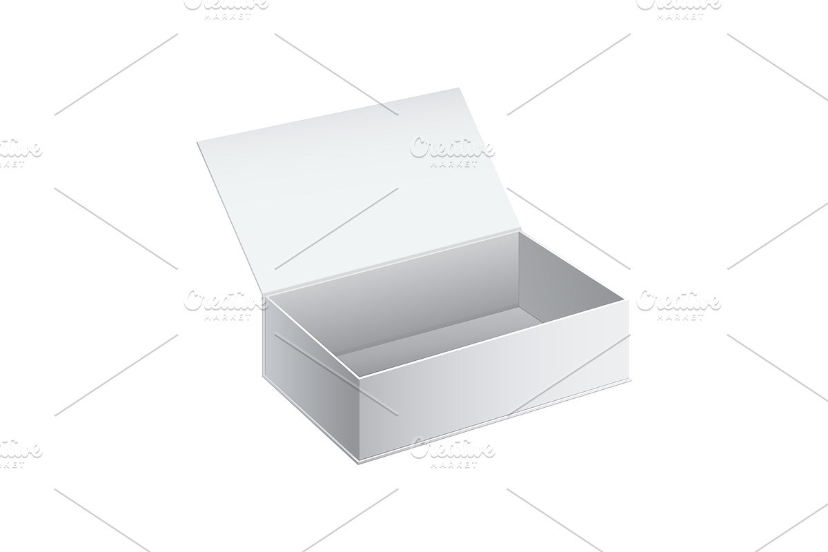 Realistic White Package Box, a Merchandise Mockup by Sunny | Creative ...