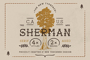 Sherman Font + 3 Logo Templates, a Serif Font by Ben Teschner Design